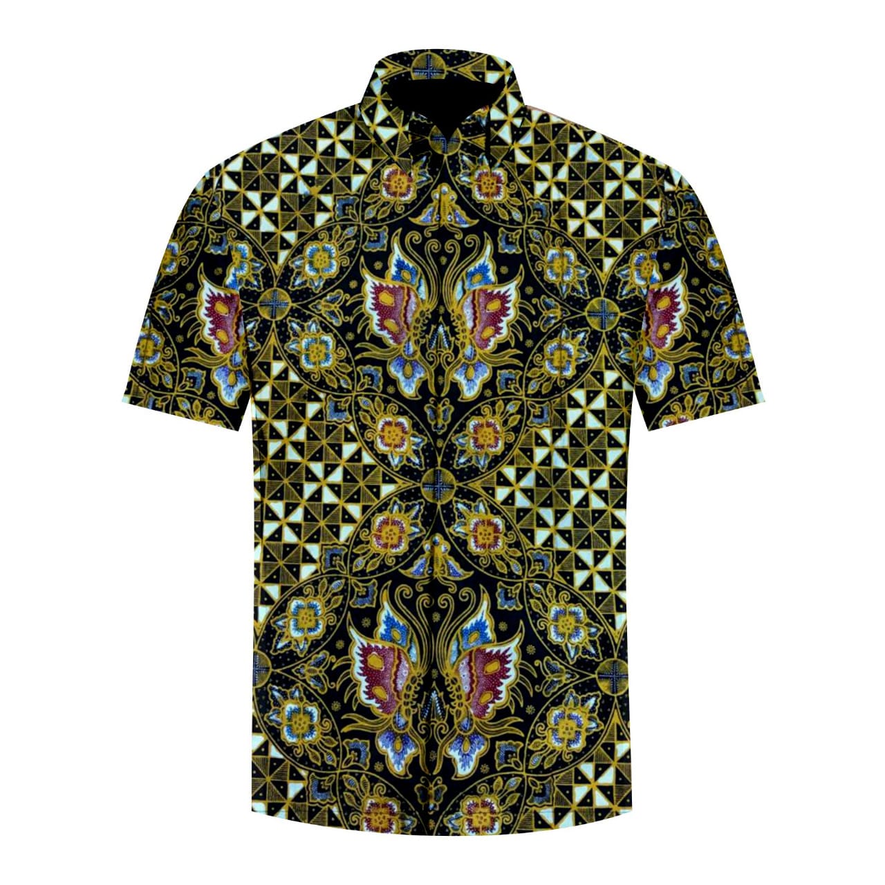Hem Batik Kombinasi Sogan Motif Kupu Slobok - Batik Bedjo By Perada Batik