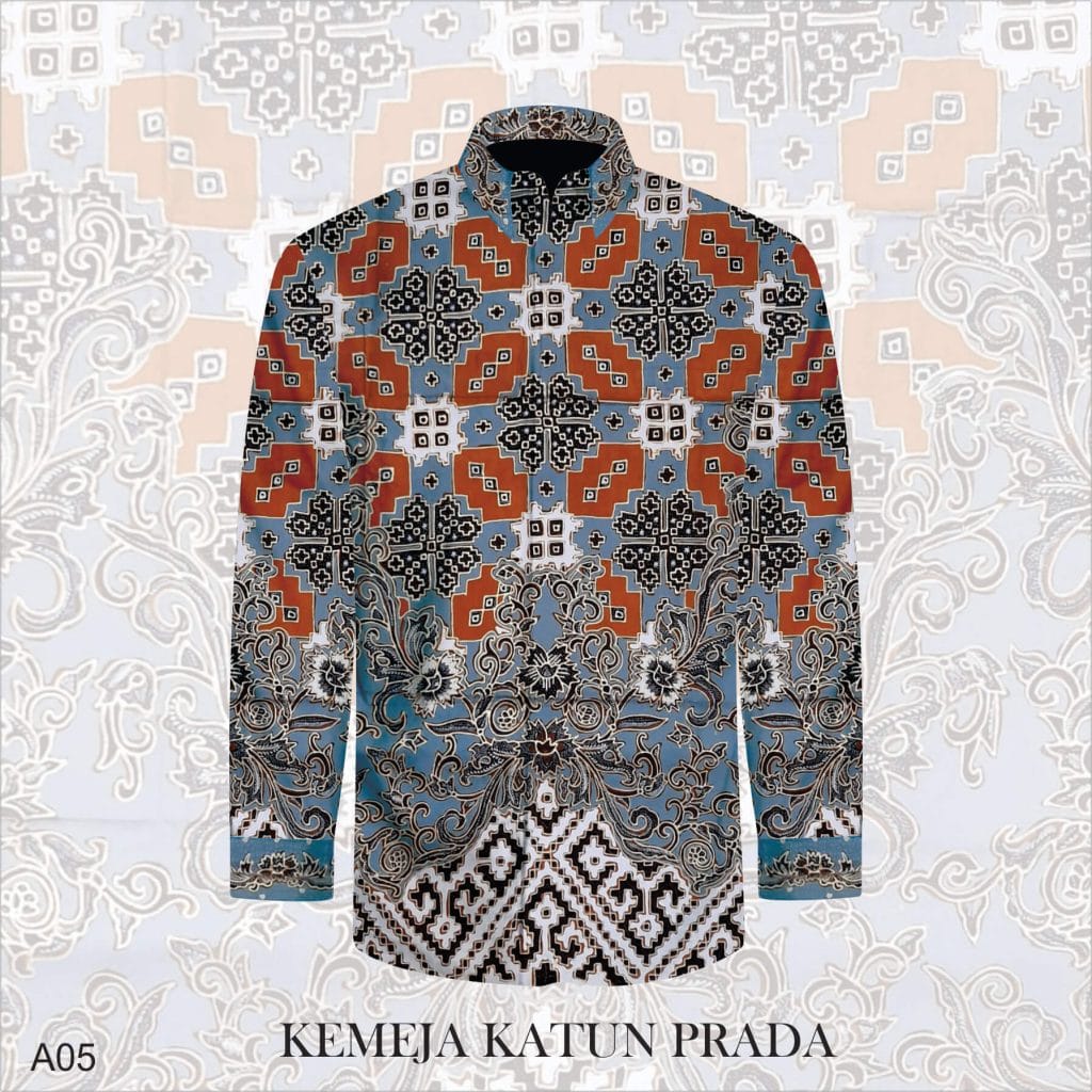 Kemeja Batik Tulis Prada dengan Bahan Dasar Katun Satin Terbaik